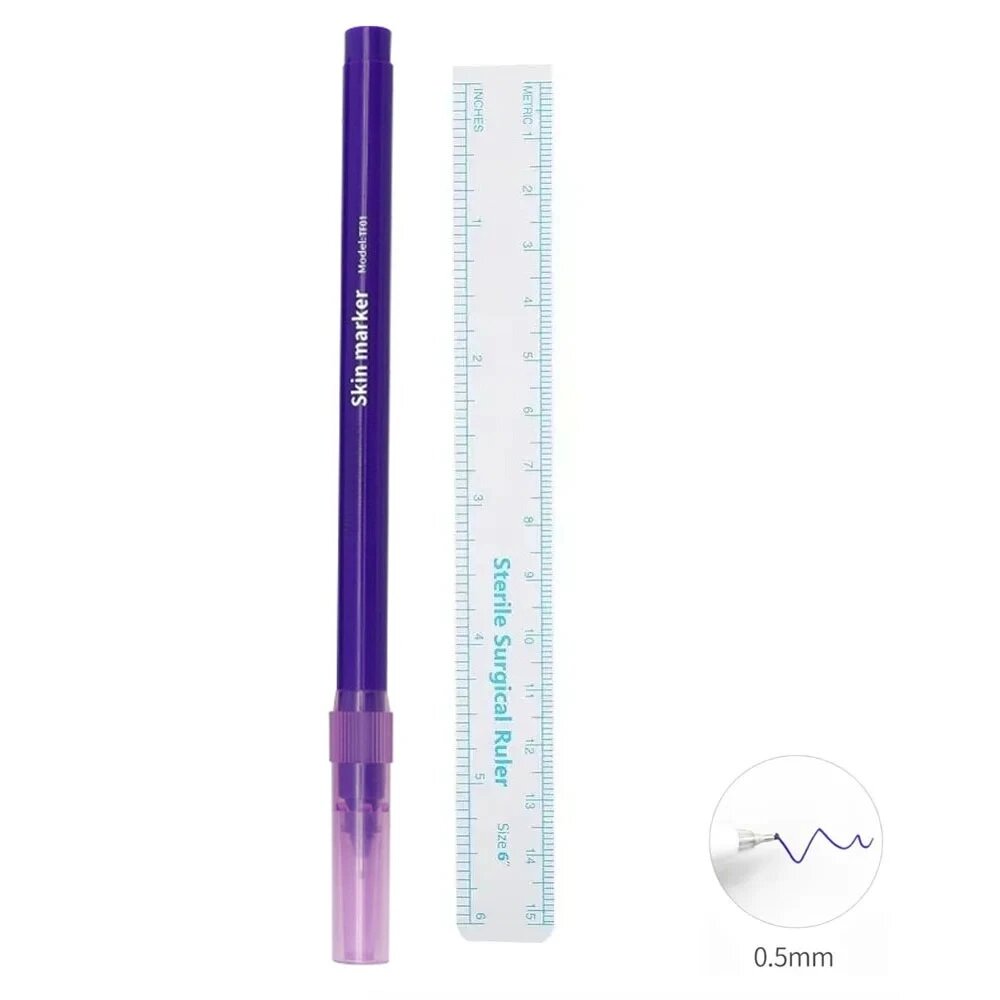 Cooyollo Одноразовые Маркеры для Татуировки 0.5mm Single Head