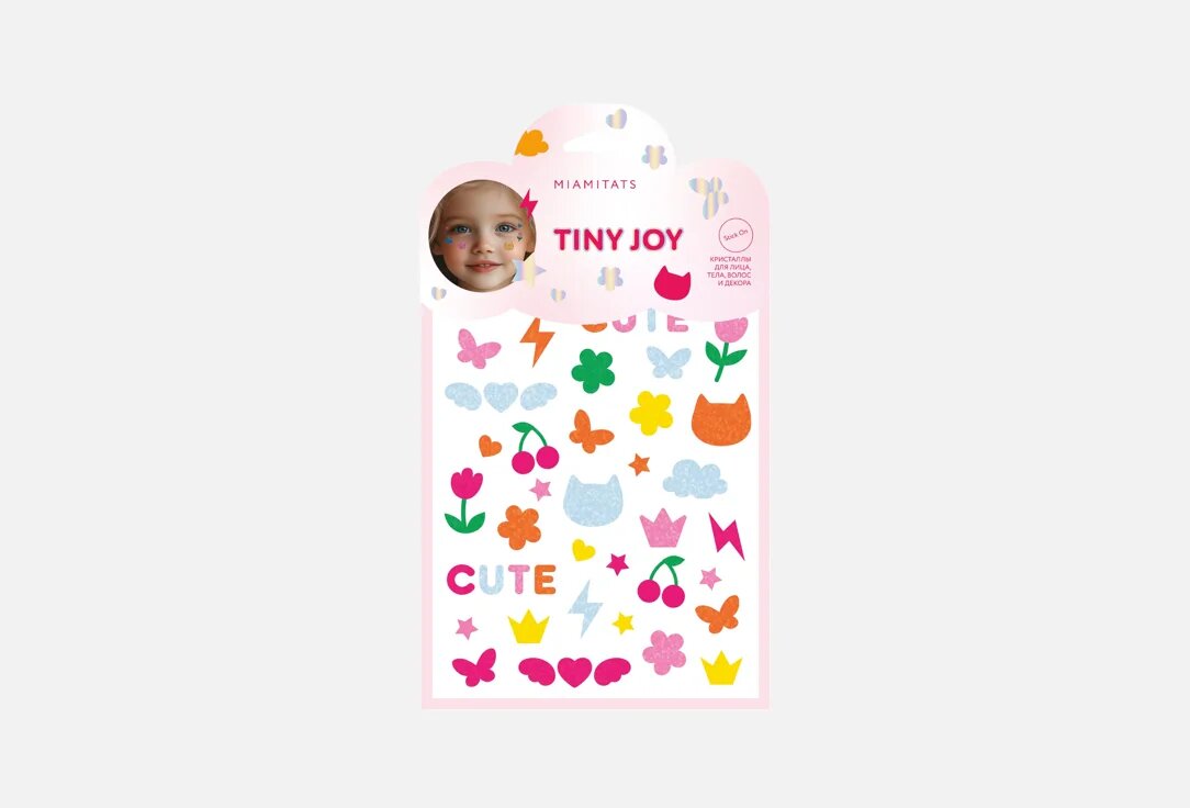 Кристалл для лица MIAMITATS Kids Tiny joy, акриловый, на клейкой основе, 1шт