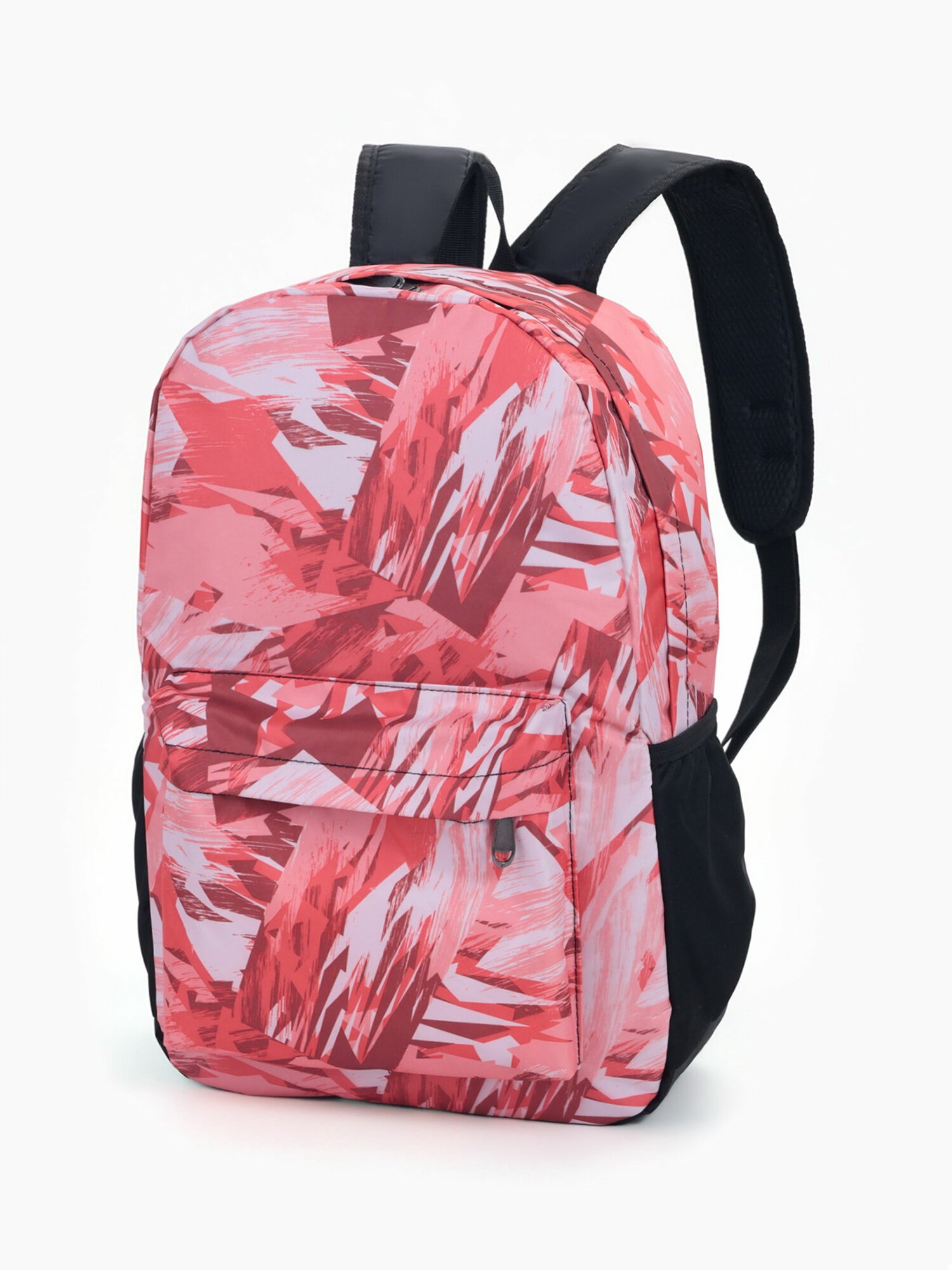 Рюкзак школьный на молнии, с карманами, с принтом, размер 30x13x42 см, красный