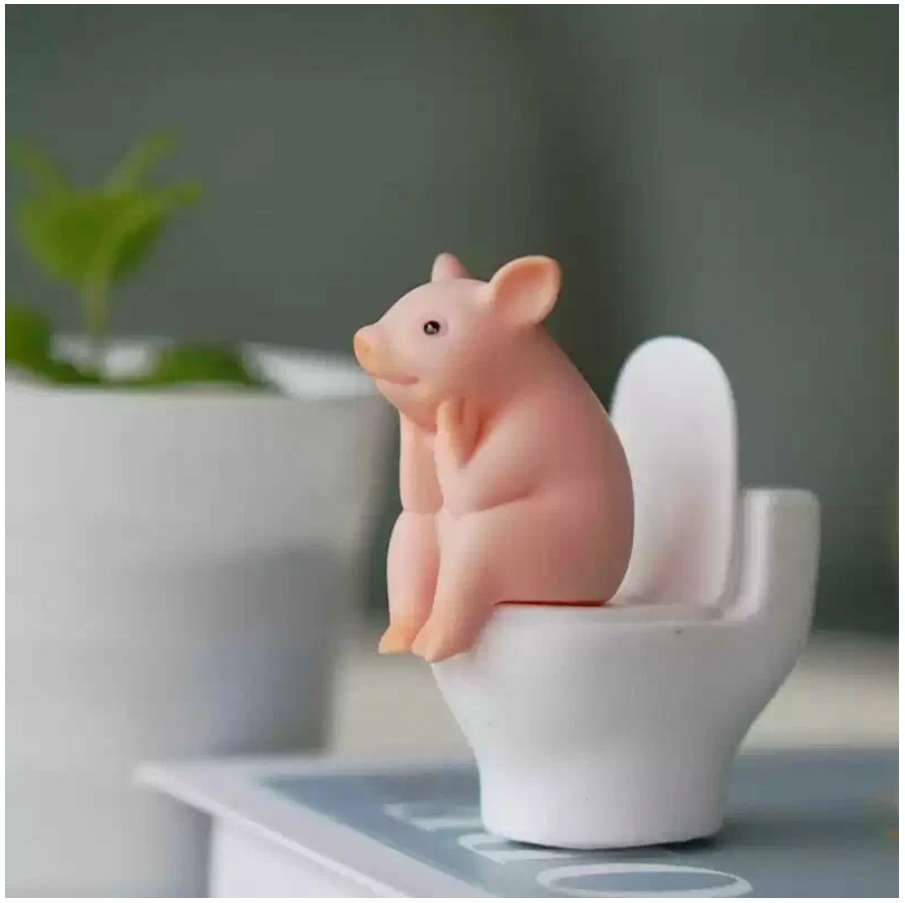 Фигурка WOAP "Я какаю, свинка", пластик, высота 7см, для взрослых от 14 лет