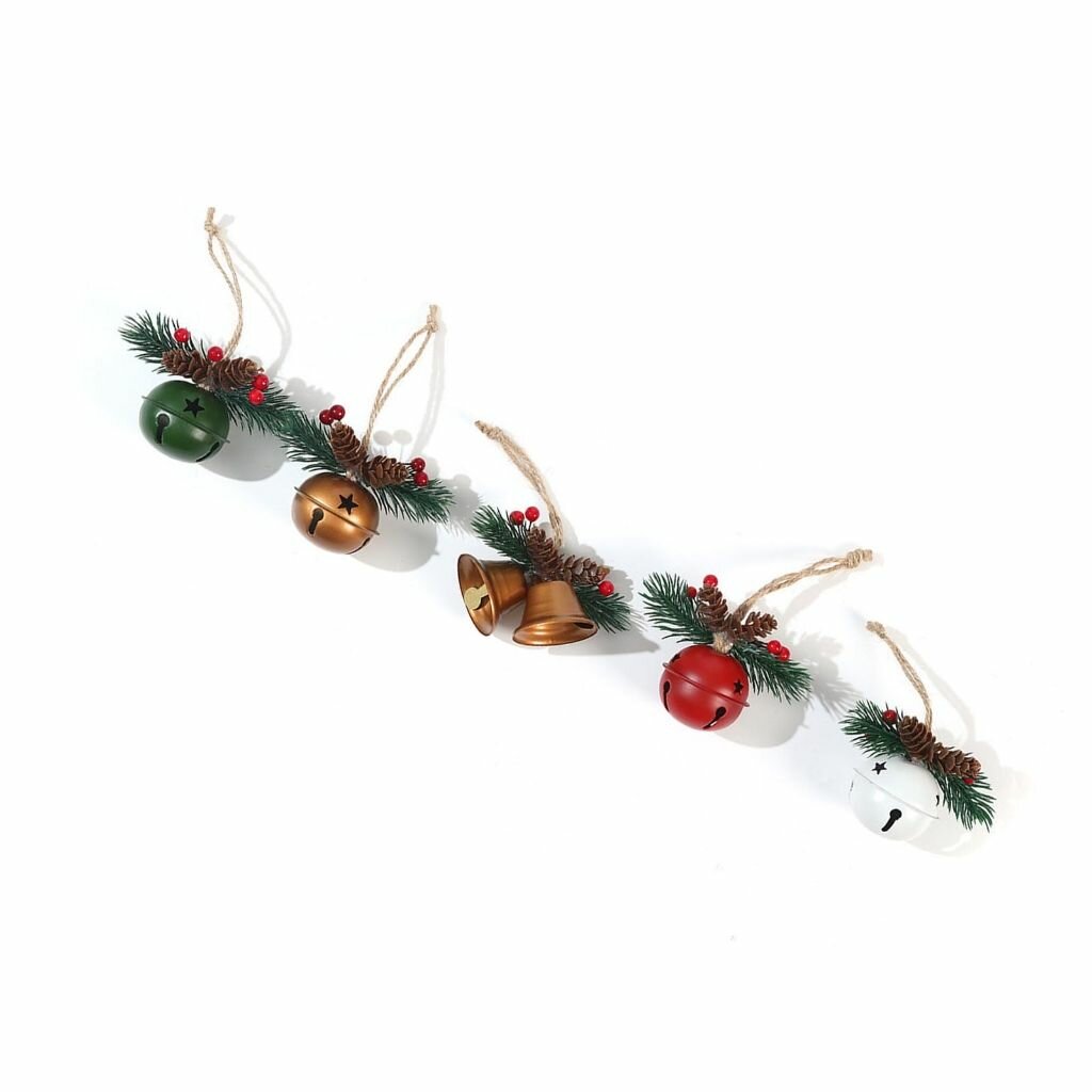 1 набор из 5 рождественских колокольчиков, дверные подвесные колокольчики