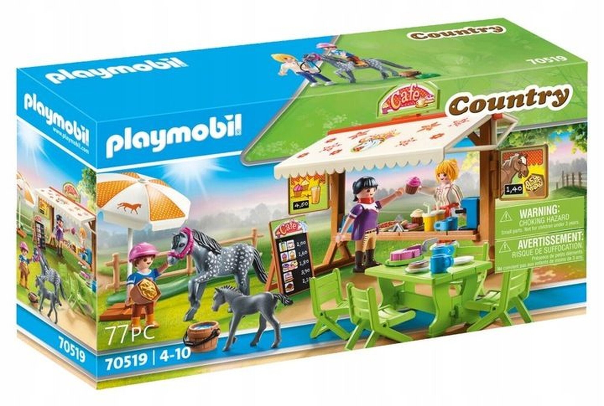 Конструктор Playmobil Country - Кафе "Пони" с фигурками лошадей - Плеймобиль 70519