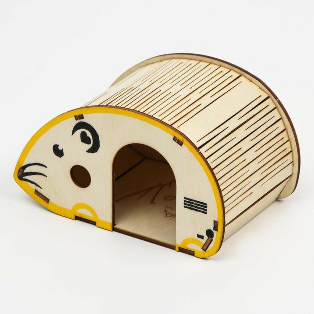 Домик для грызунов деревянный "Мышка" / Дом для мышек, хомяков из дерева