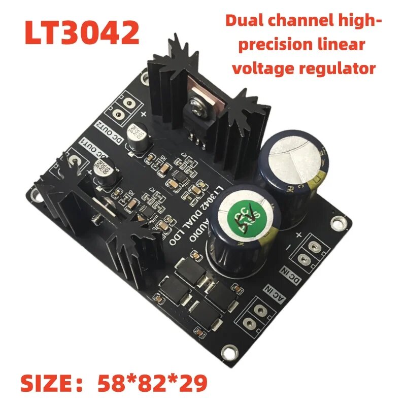 2-сторонний LT3042 Стабилизированный источник питания постоянного тока с положительным напряжением Фильтр RF Низкий уровень шума Высокоточный линейный регулятор 5 В 12 В 15 В ЦАП Аудио