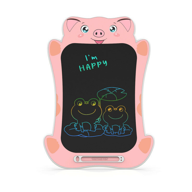 Яркая 9-дюймовая детская LCD-доска для рисования с милыми животными, свинья