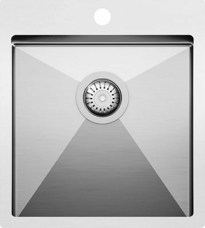 Мойка кухонная TopZero Handmade TNL 450.505 металлическая, 45x50, мойка для кухни, квадратная