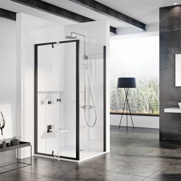 Душевой уголок Ravak Pivot PDOP2 100х80, Transparent, профиль черный