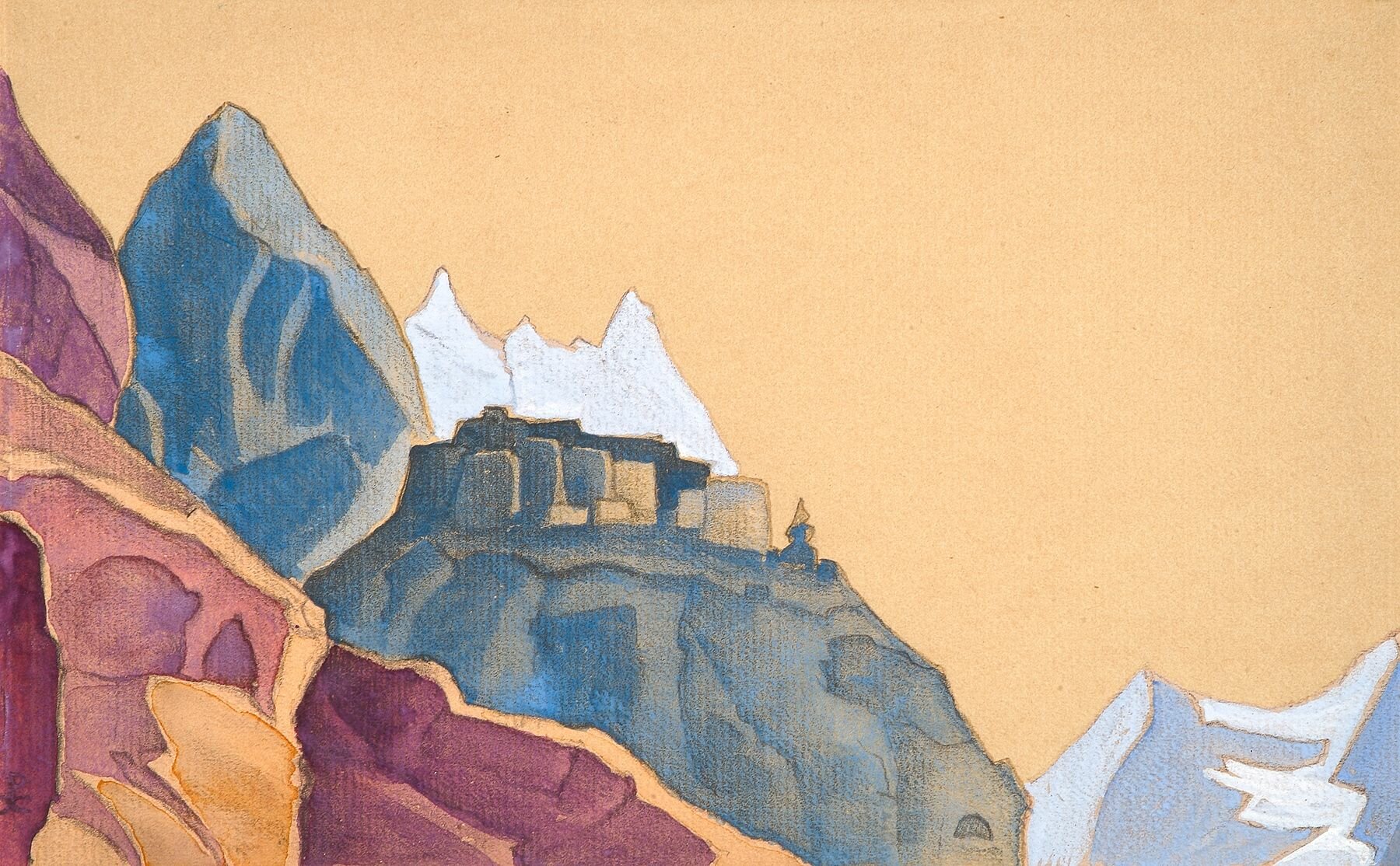 Плакат, постер Николай Рерих Карданг на бумаге, размер 21х30см