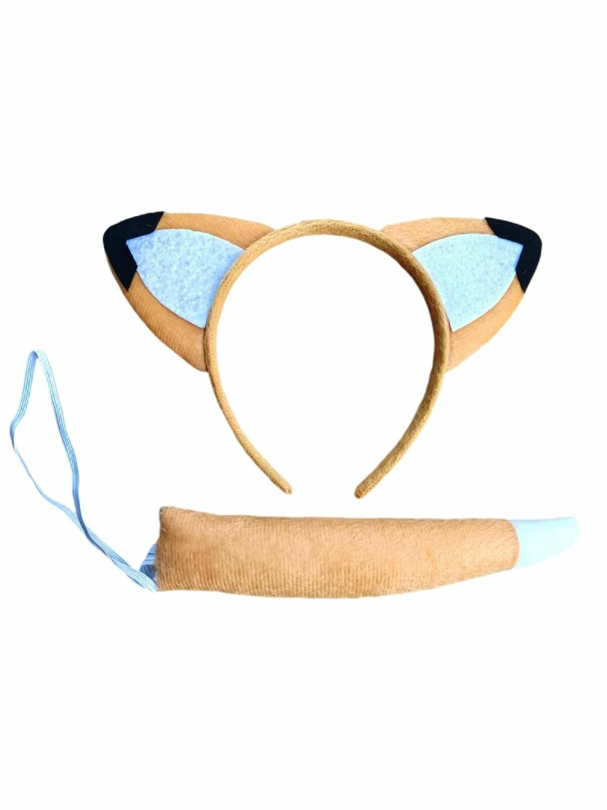 Повязка с ушками коровы/лисы, галстук и хвост для костюма на Хэллоуин, - Комплект из двух предметов Fox