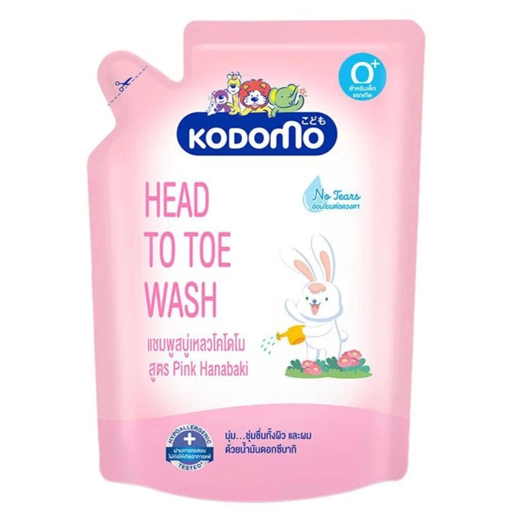 LION Кодомо Гель для душа От макушки до пяточек Розовая Камелия (0+) 380мл