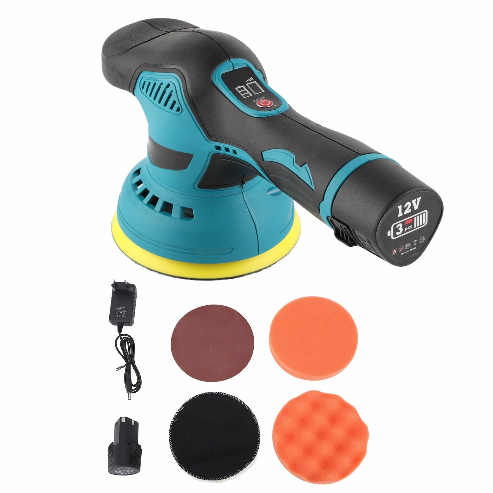 Автополировщик 12В с регулируемой скоростью, беспроводной, с батареей