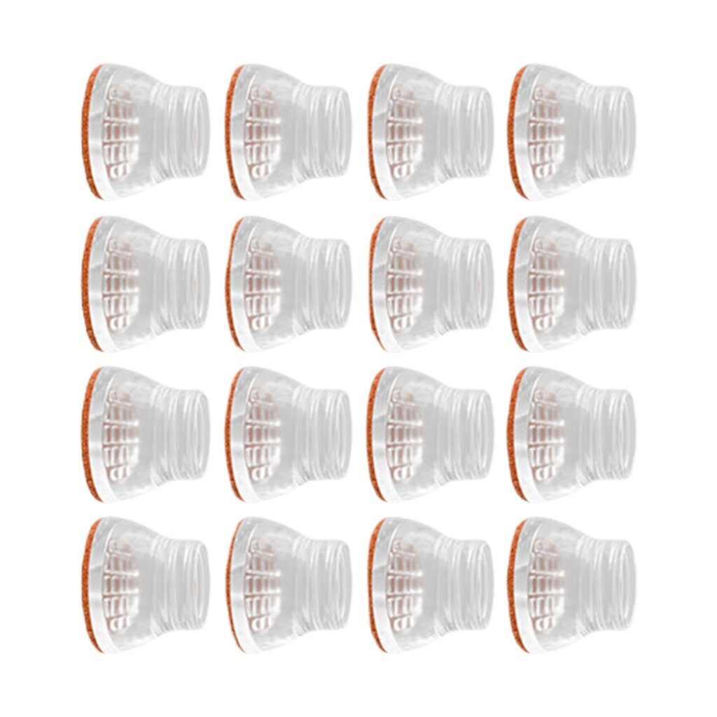 Прозрачный чехол для ножек небольшого откидывающегося стула, складной, бесшумный, износостойкий, шумоподавляющий защитный чехол для ножек стула-упаковка из 16 штук