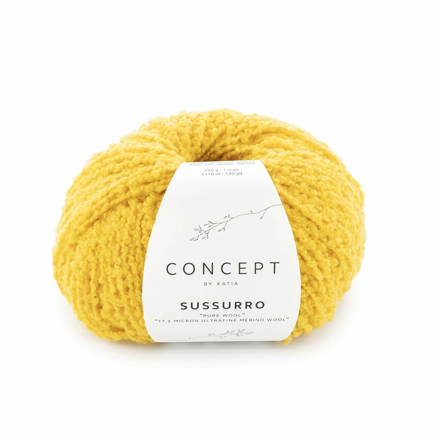 Пряжа для вязания Concept by Katia Sussurro (207 Mustard) 3 мотка по 50 г/110 м
