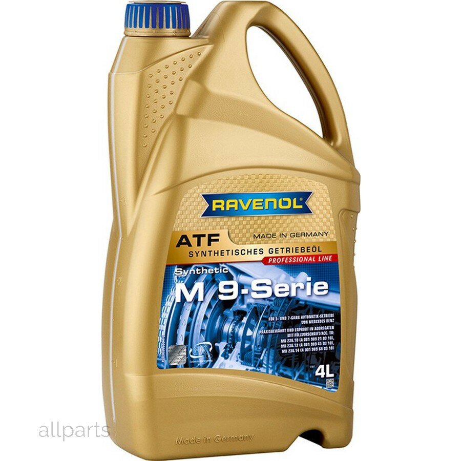 RAVENOL 1211108-004 Масло трансмиссионное АКПП RAVENOL ATF M 9-Serie 4 л 1211108-004