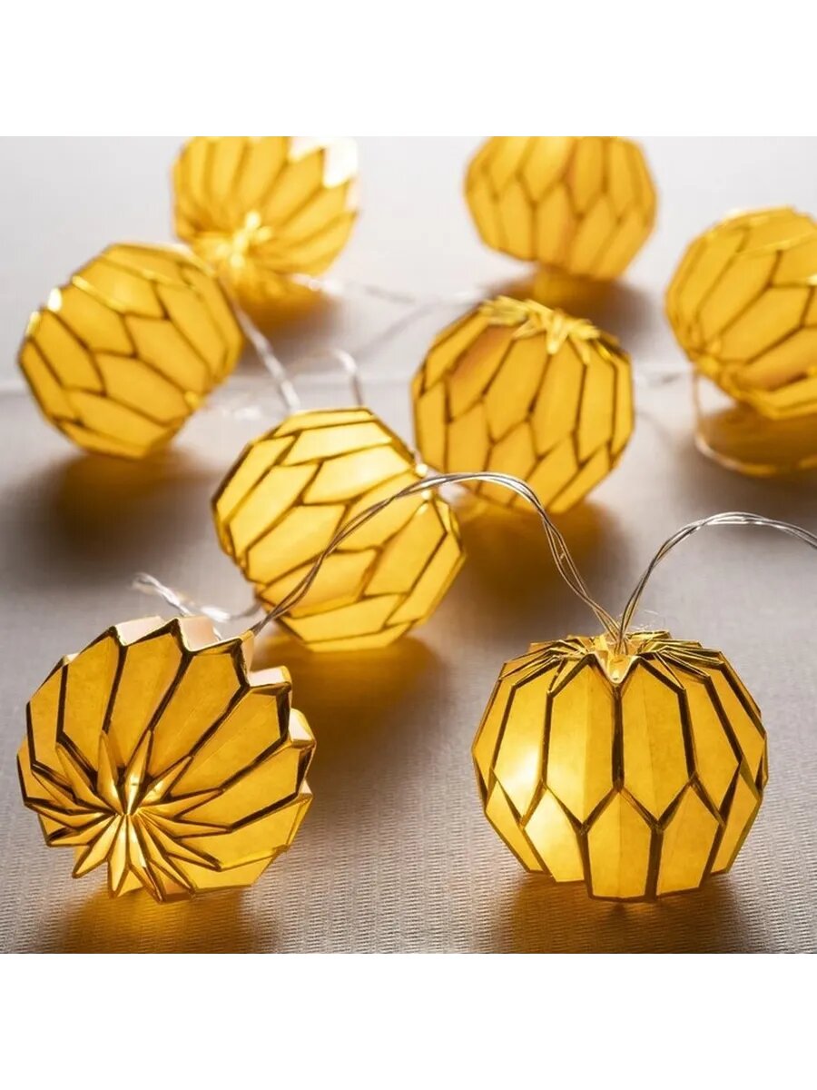 Элегантная гирлянда с синими фонариками 2 м