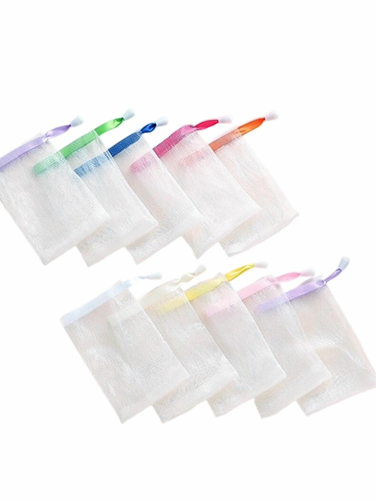 Мешок для подарков,10 шт, пенящаяся сетка для мыла ручной работы для умывания-10