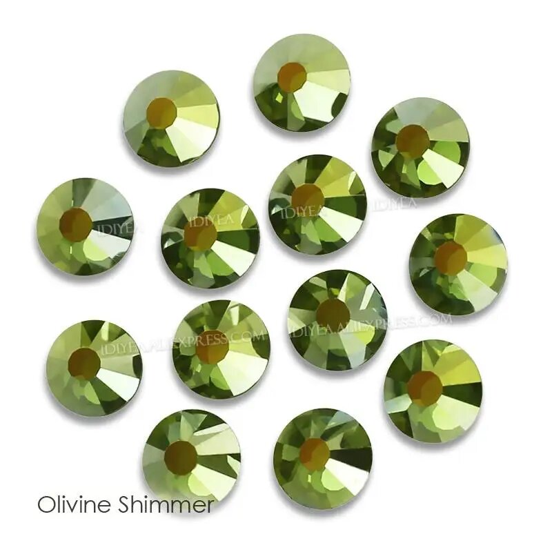 Стразы Olivine Shimmer, изумрудные, SS30, 288шт