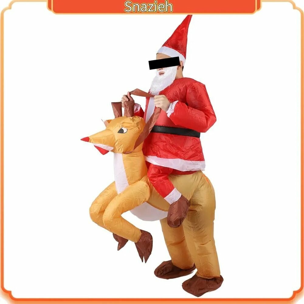 Костюм надувного оленя, комфортабельный и яркий для взрослых на новогодние праздники