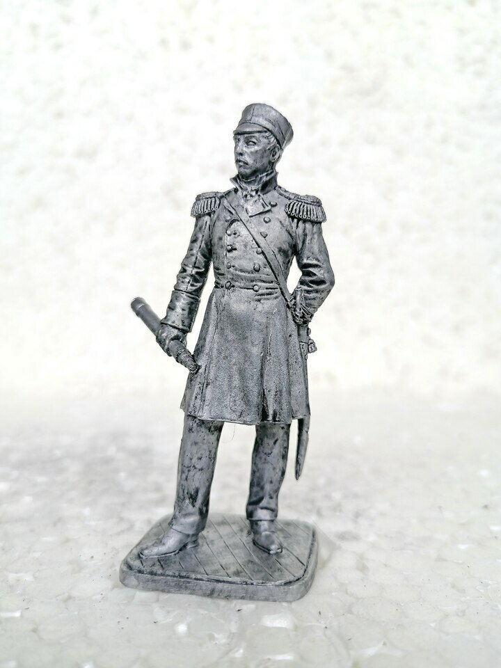 Статуэтка - Фигурка "Адмирал Нахимов П. С. Российская Империя (1802-1855), оловянный солдатик 54 мм"