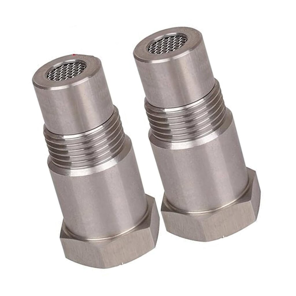 2 шт. адаптера кислородного датчика, быстрая установка, металлическая конструкция, повышение точности сигнала для различных моделей автомобилей