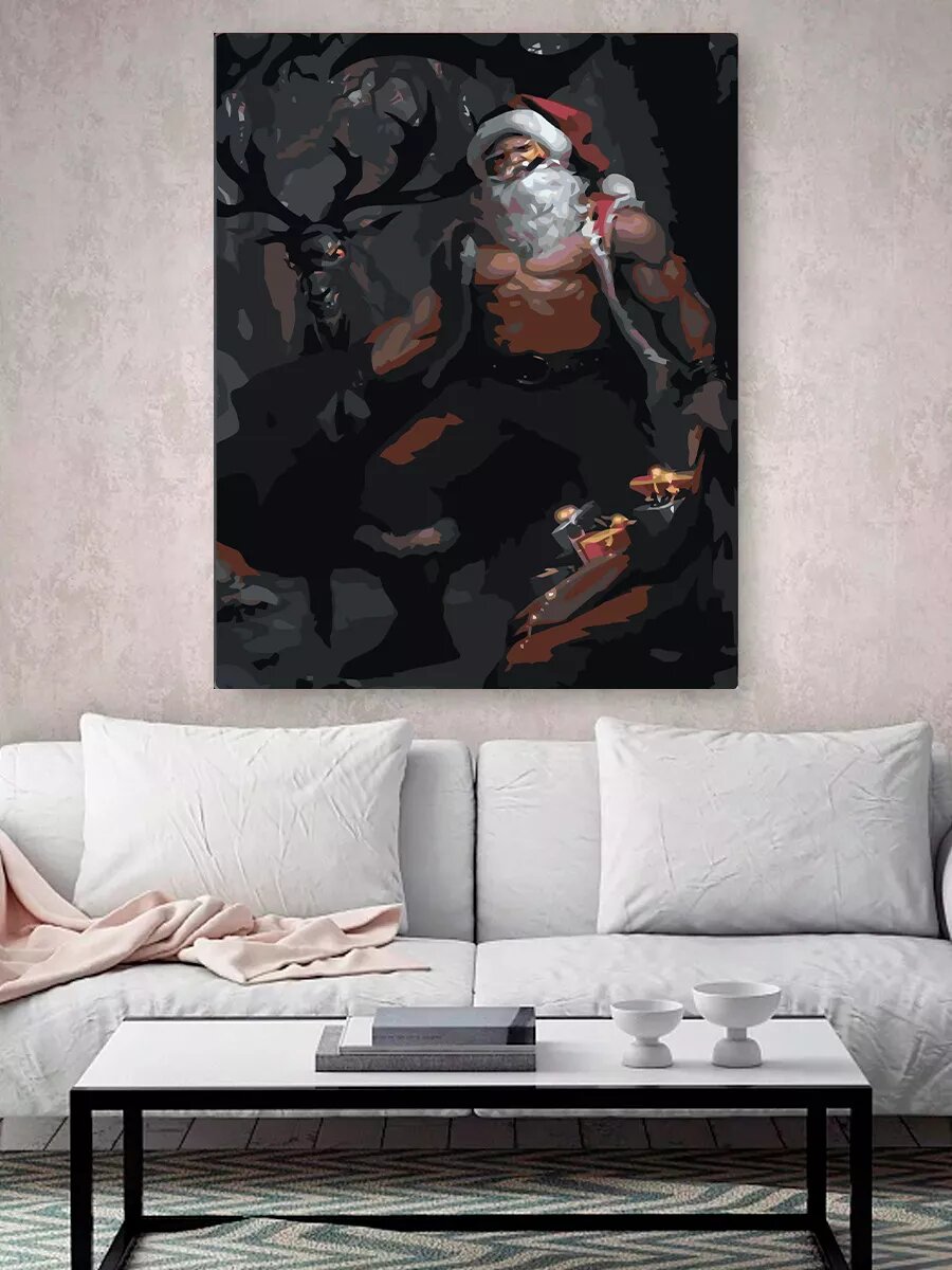 Картина по номерам Дед-Мороз