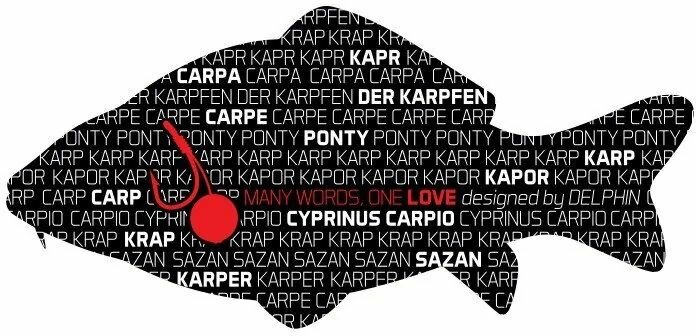 DELPHIN Наклейка Sticker CARP Words Series - 100x46,5mm