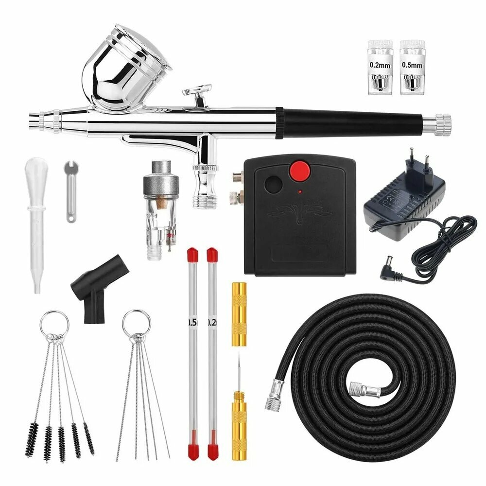 Набор аэрографа многофункциональный комплект с компрессором