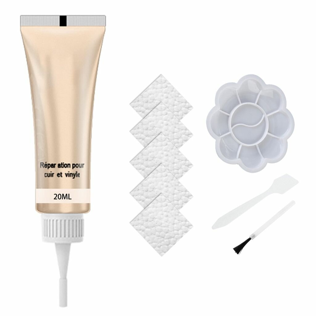 MOMOJIA, Автомобильные инструменты, Крем для ремонта кожи с аксессуарами, бежевый, 1 комплект
