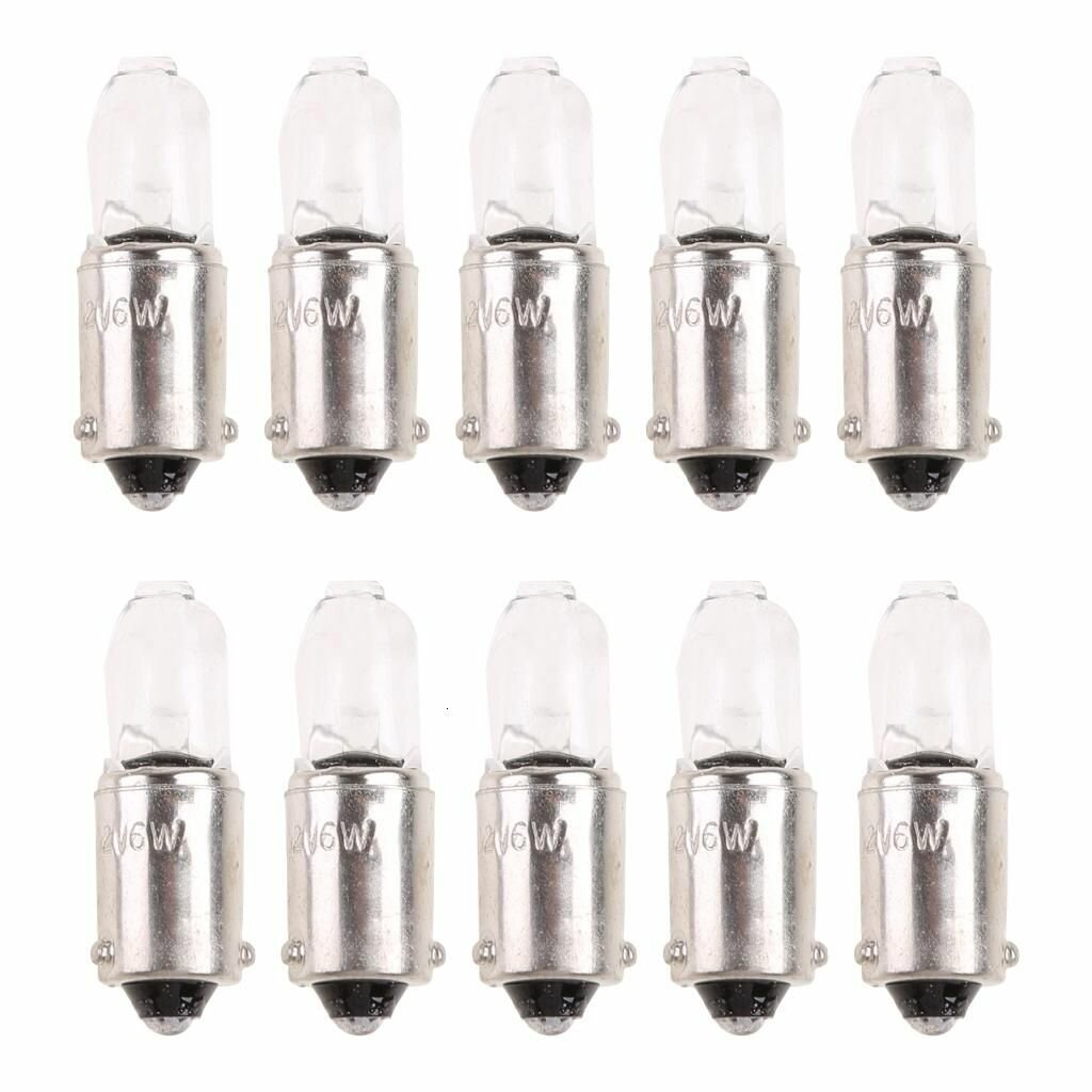 Лампа автомобильная,10 шт, AD-A4 DC12V-BAXTER9SH6W-Световой индикатор передней ширины стеклянного корпуса мощностью 6 Вт-sunlight