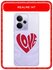 Чехол на Realme 14T / Реалми 14Т с принтом "Love heart 2 - 14 февраля", прозрачн...
