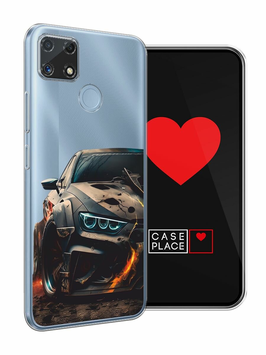 Чехол на Realme C25/C25s / Реалми С25/C25s с принтом "На износ", прозрачный — фото 1