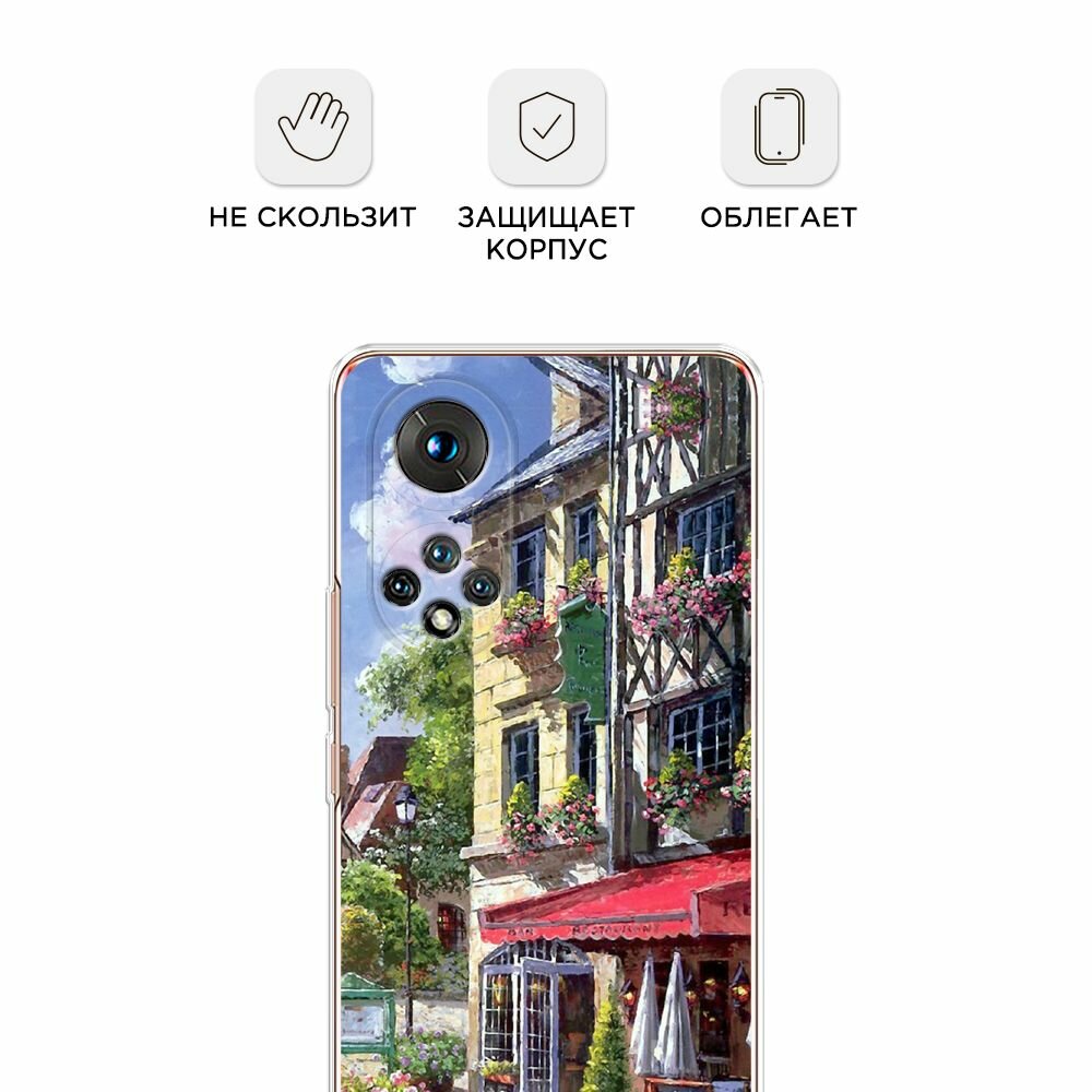 Чехол на Honor 50/Huawei Nova 9 / Хонор 50/Хуавей Нова 9 с принтом "Старая улица" — фото 1