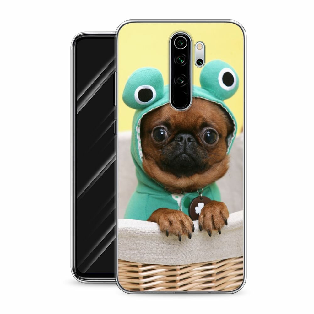 Чехол на Xiaomi Redmi Note 8 Pro / Сяоми Редми Нот 8 Про с принтом "Собачка в шапке лягушки" — фото 1