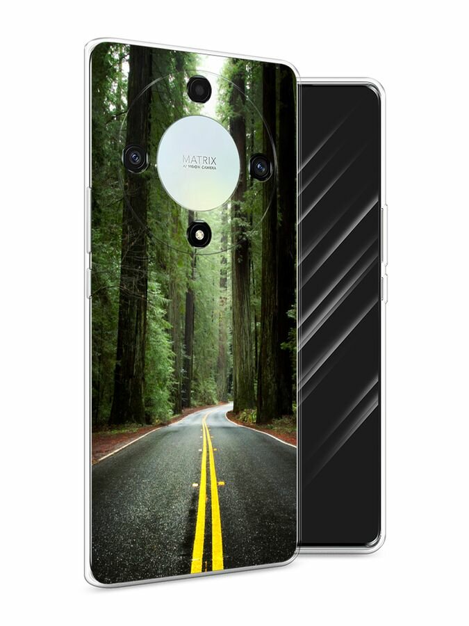 Силиконовый чехол на Honor X9A / Хонор X9A с принтом "Лес 17"