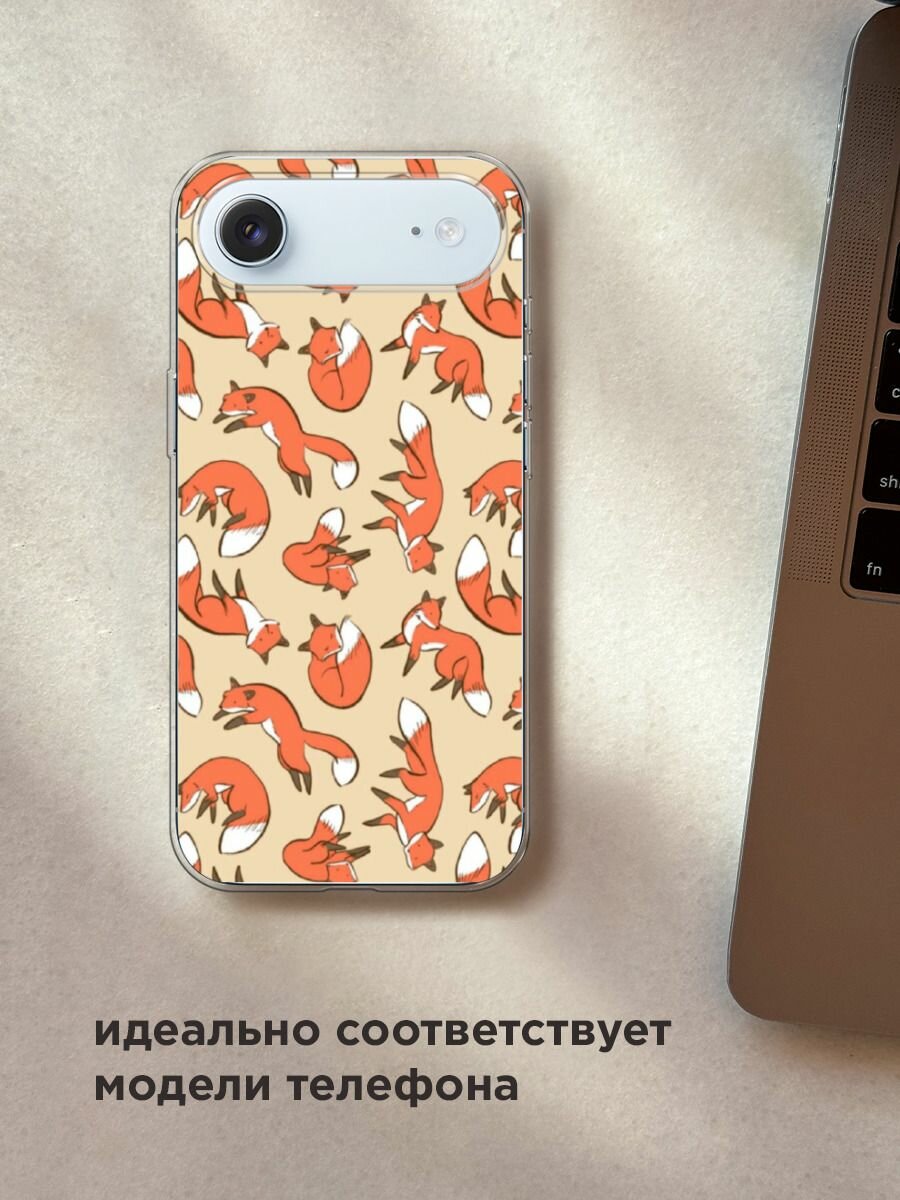 Чехол на Apple iPhone Air / Айфон Айр с принтом "Лисички фон" — фото 1