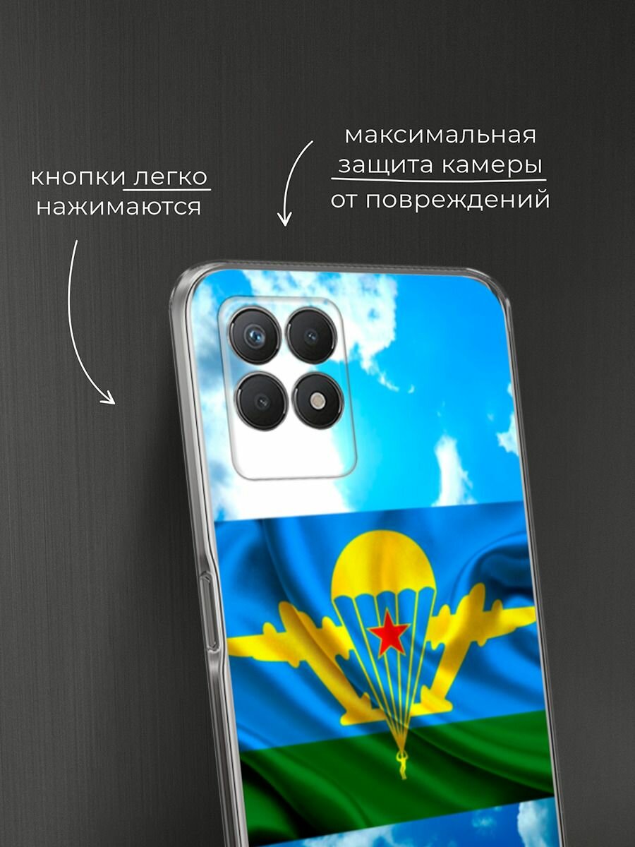 Чехол на Realme 8i / Реалми 8i с принтом "ВДВ флаг в небесах" — фото 1