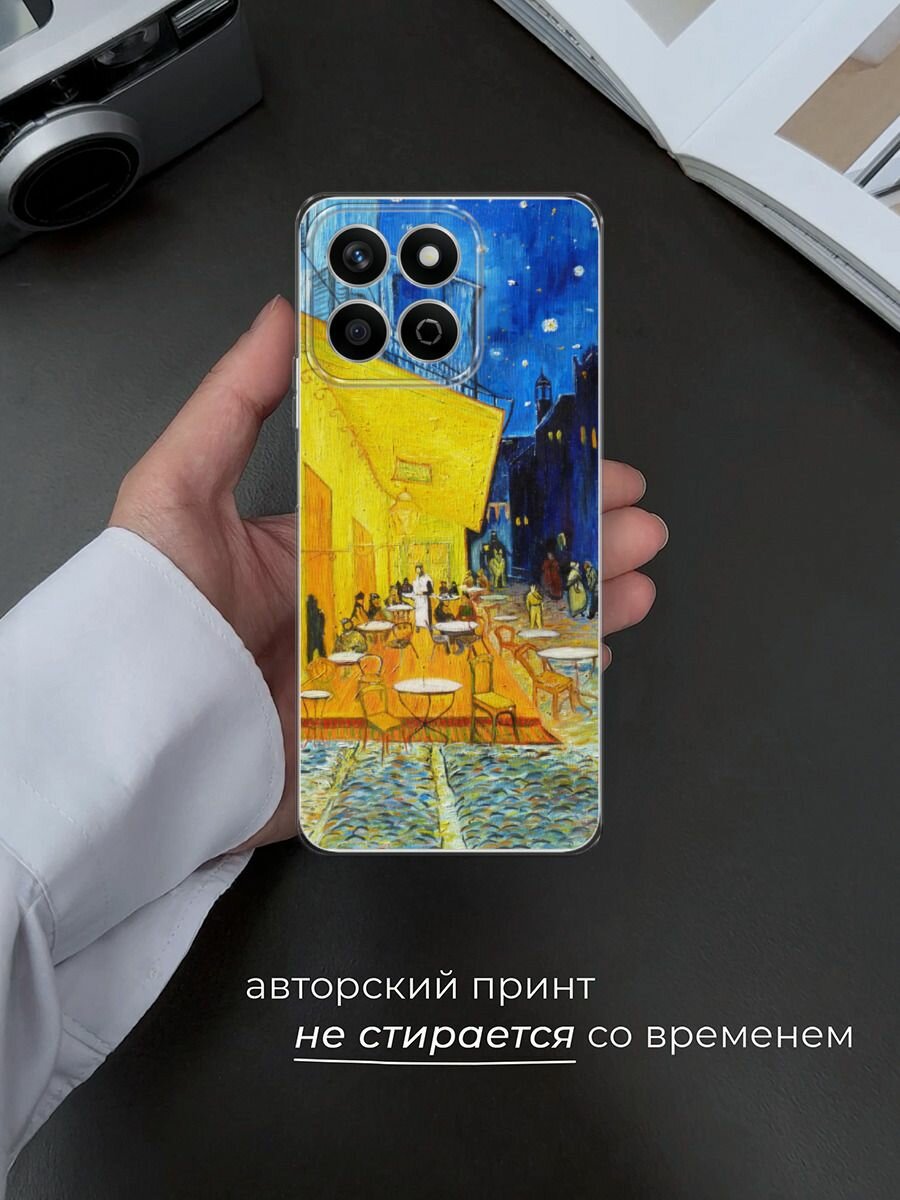 Чехол на Honor X7c / Хонор X7c с принтом "Ван Гог Желтый дом" — фото 1
