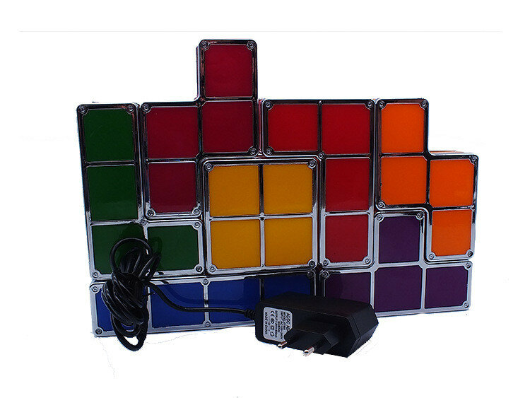 Tetris led ночник с 7 цветами креативный складывающийся блок для декора спальни