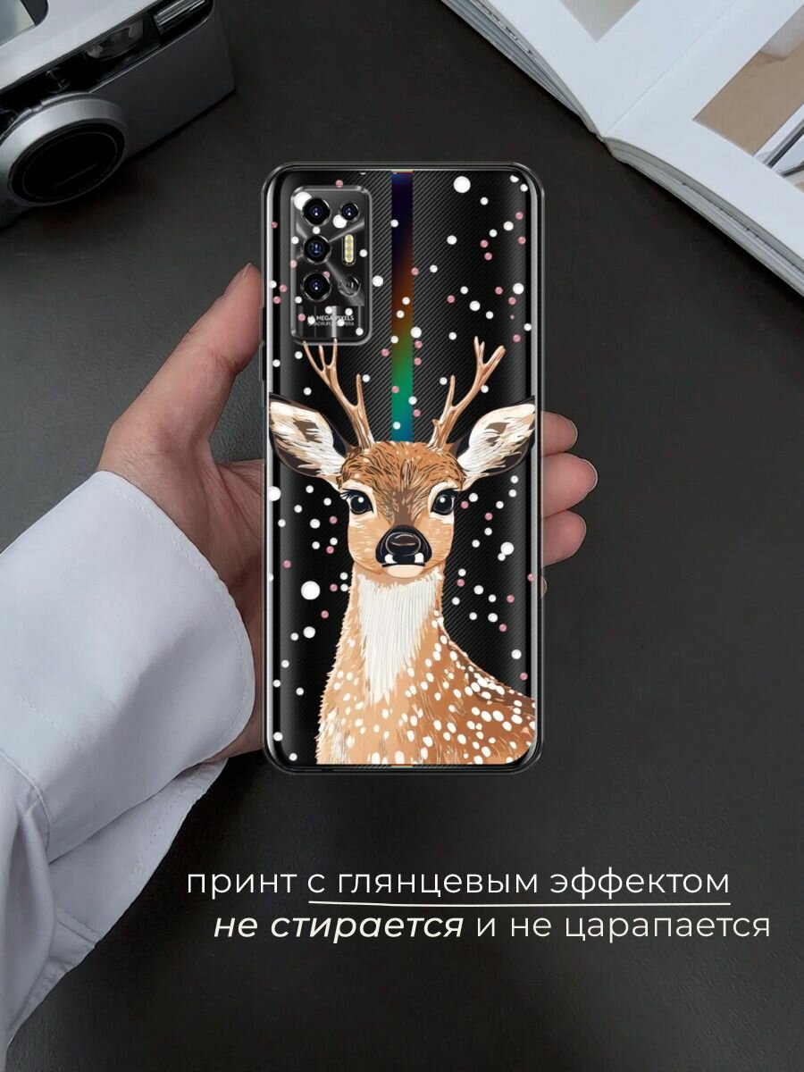 Чехол на Tecno Pova 2 / Текно Пова 2 с принтом "Гордый олень 3" — фото 1
