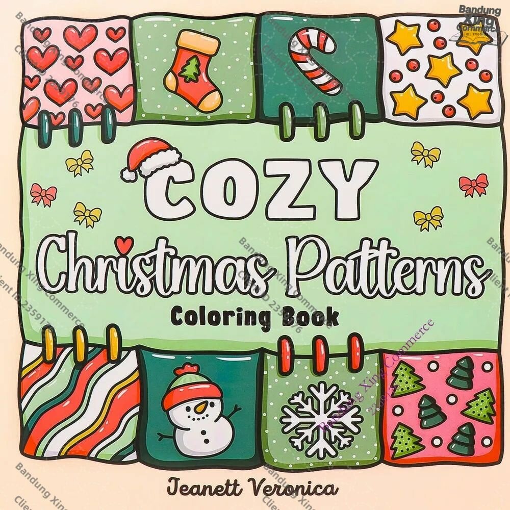 Раскраска антистресс для взрослых и подростков Coco Wyo -Christmas Pattes 22