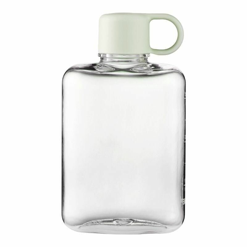 Плоская бутылка для воды 360 мл без BPA, герметичная и удобная для фитнеса, прогулок и повседневного использования