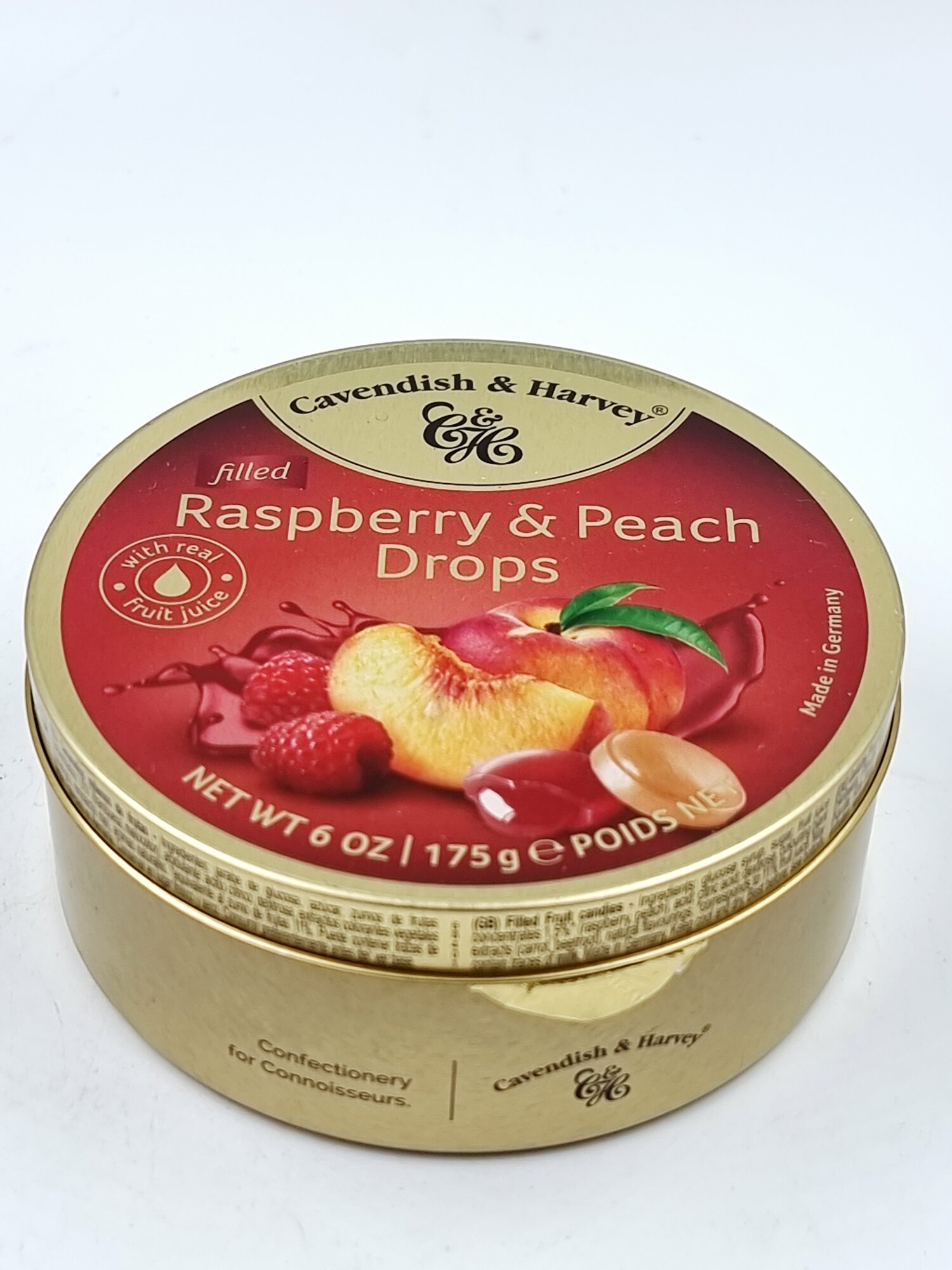 Леденцы Cavendish & Harvey Малиновая и персиковая начинка 175 г (из Финляндии)