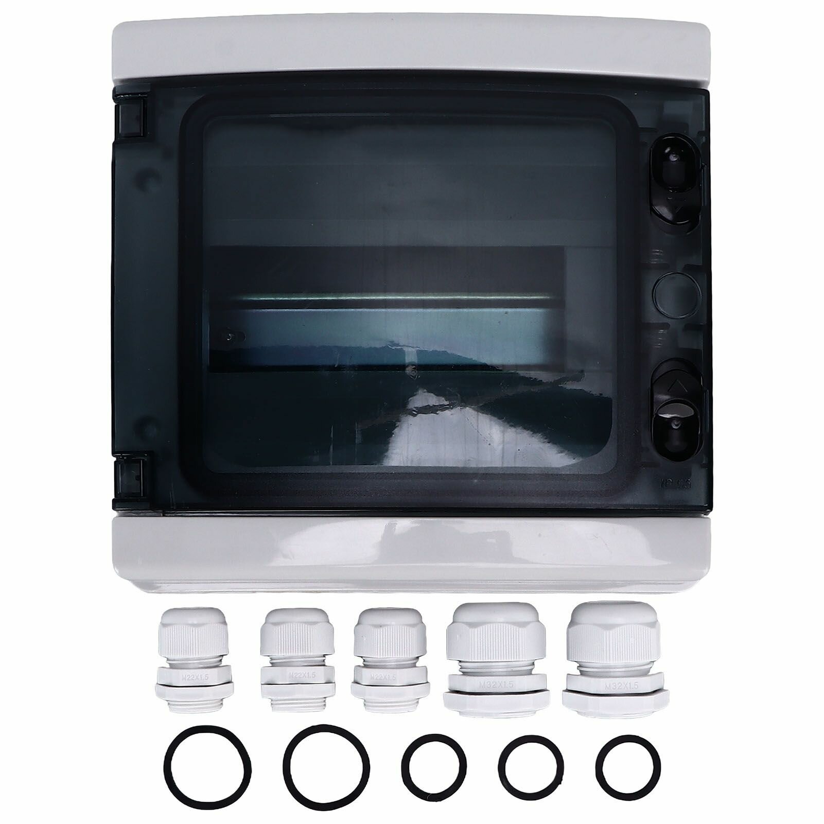 Распределительная защитная коробка, 8-полосная DIN-рейка, IP65, водонепроницаемая прозрачная крышка, соединительный корпус