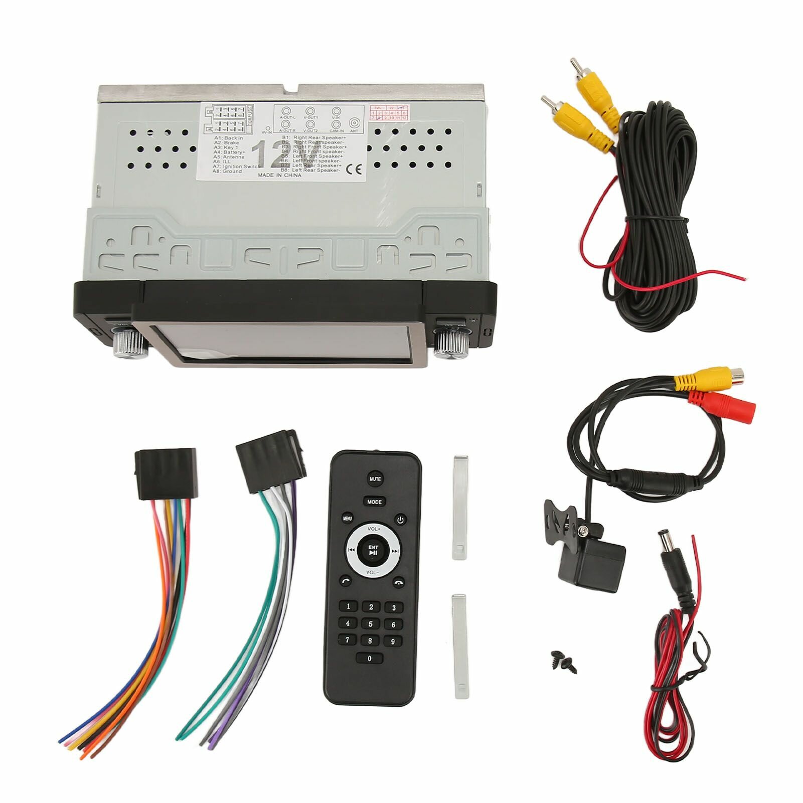 Автомобильный MP5-плеер, 5-дюймовый сенсорный экран, беспроводное соединение Bluetooth, 12 светодиодов, камера заднего вида, автомобильный мультимедийный плеер для Carplay