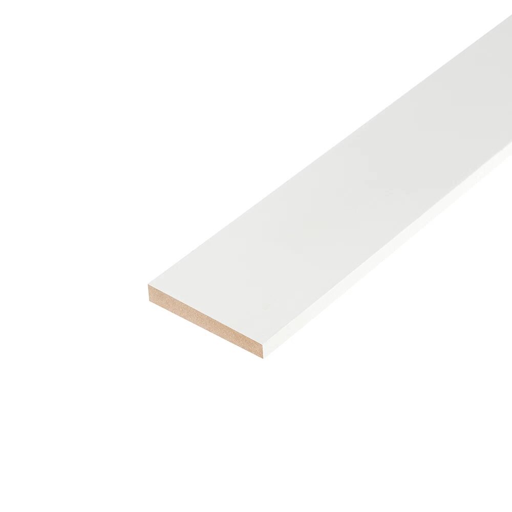 Наличник Smart 70х10х2200 мм эмаль белый прямой (1 шт.) VellDoris
