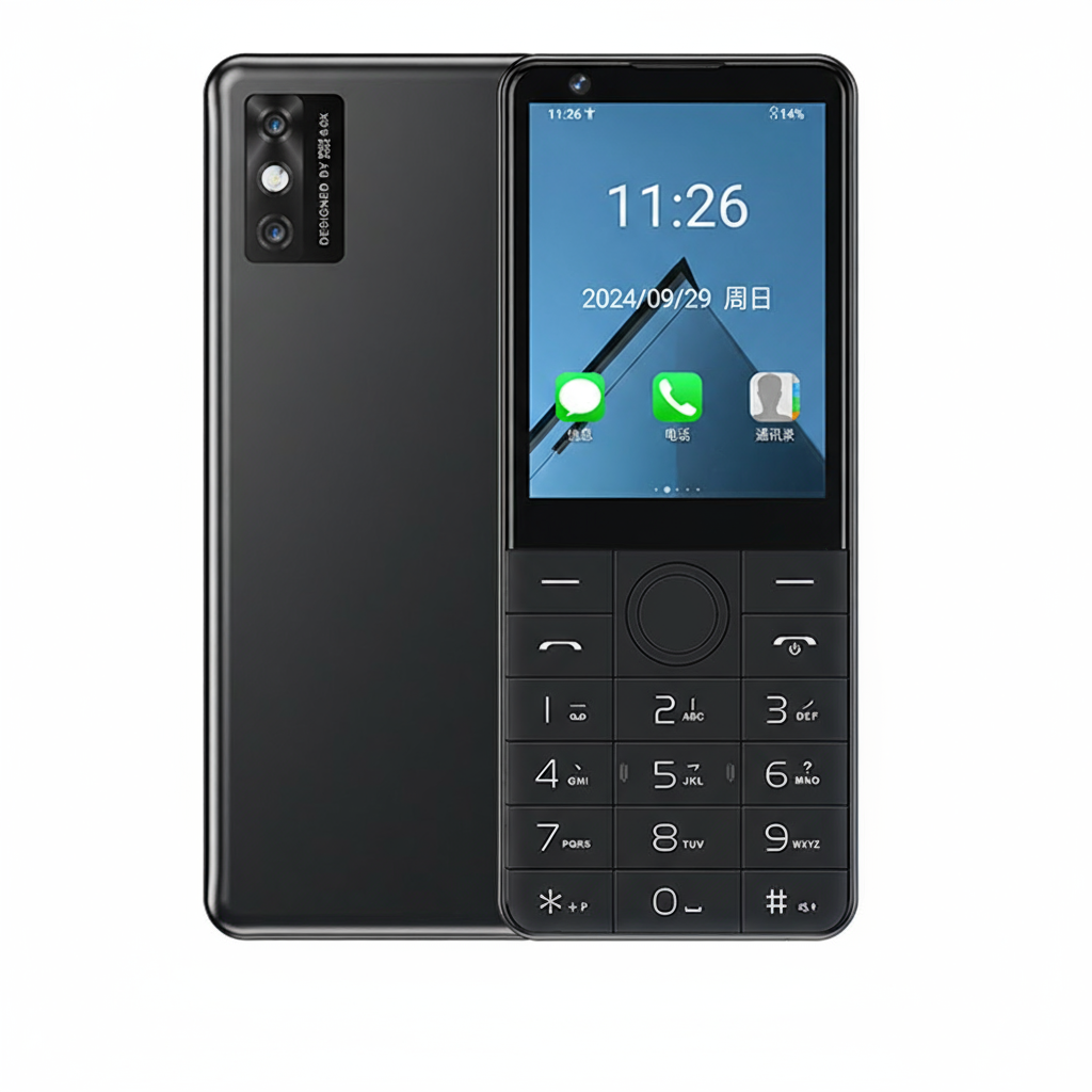 DOOV R77 pro 4G Smart Touch Screen 2,8-дюймовый мобильный телефон с клавиатурой 3 ГБ + 32 ГБ 3000 мАч Android 13 WhatsApp Arabic keyboard, Черный, black add 64 GB TF