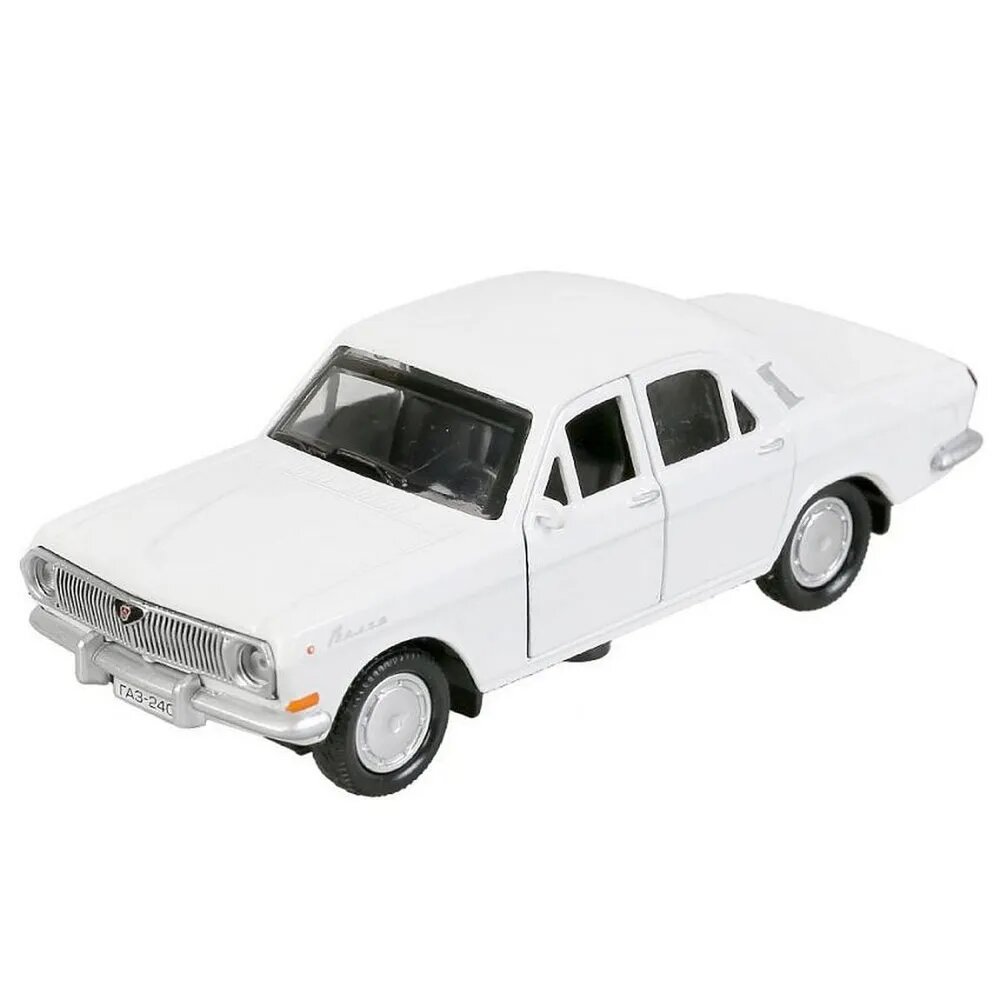 Машинка металлическая инерционная Технопарк ГАЗ-2401 волга, 12 см, белая