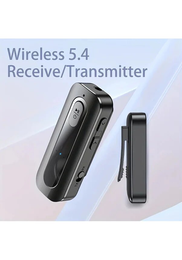 Черный новый беспроводной аудиоадаптер 2 в 1 с поддержкой воспроизведения TF-карт, функцией Plug and Play, без необходимости установки драйверов, расширенной совместимостью