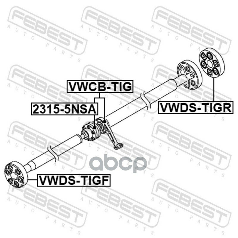 Муфта кардана VAG Febest арт. VWDSTIGR