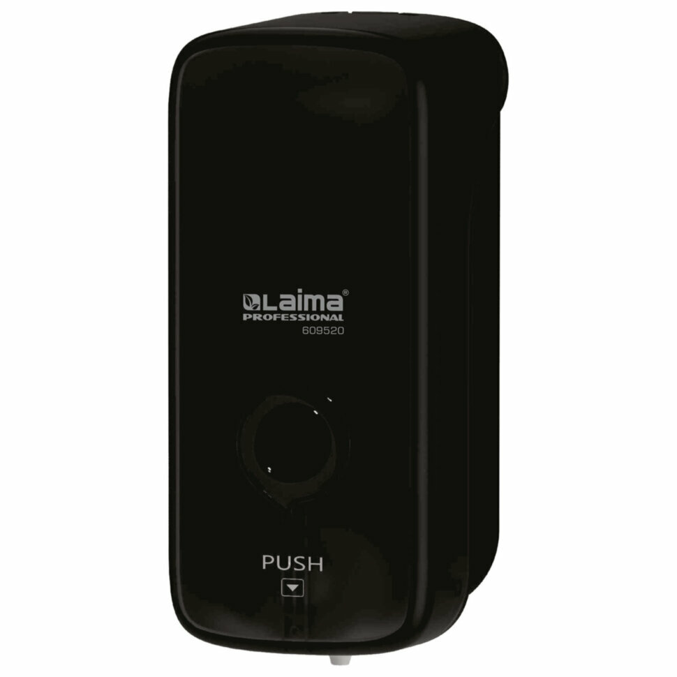 Дозатор для жидкого мыла-пены LAIMA PROFESSIONAL PREMIUM BLACK, наливной, 1 л, черный, ABS-пластик, 609520, 609520